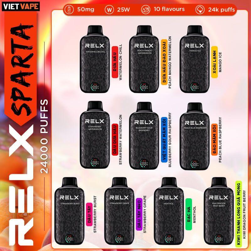 正品悦刻外贸斯巴达 Sparta 24000口，大容量混合果味， 智能显示屏一次性电子烟 经典口味 – 悦淘蒸汽